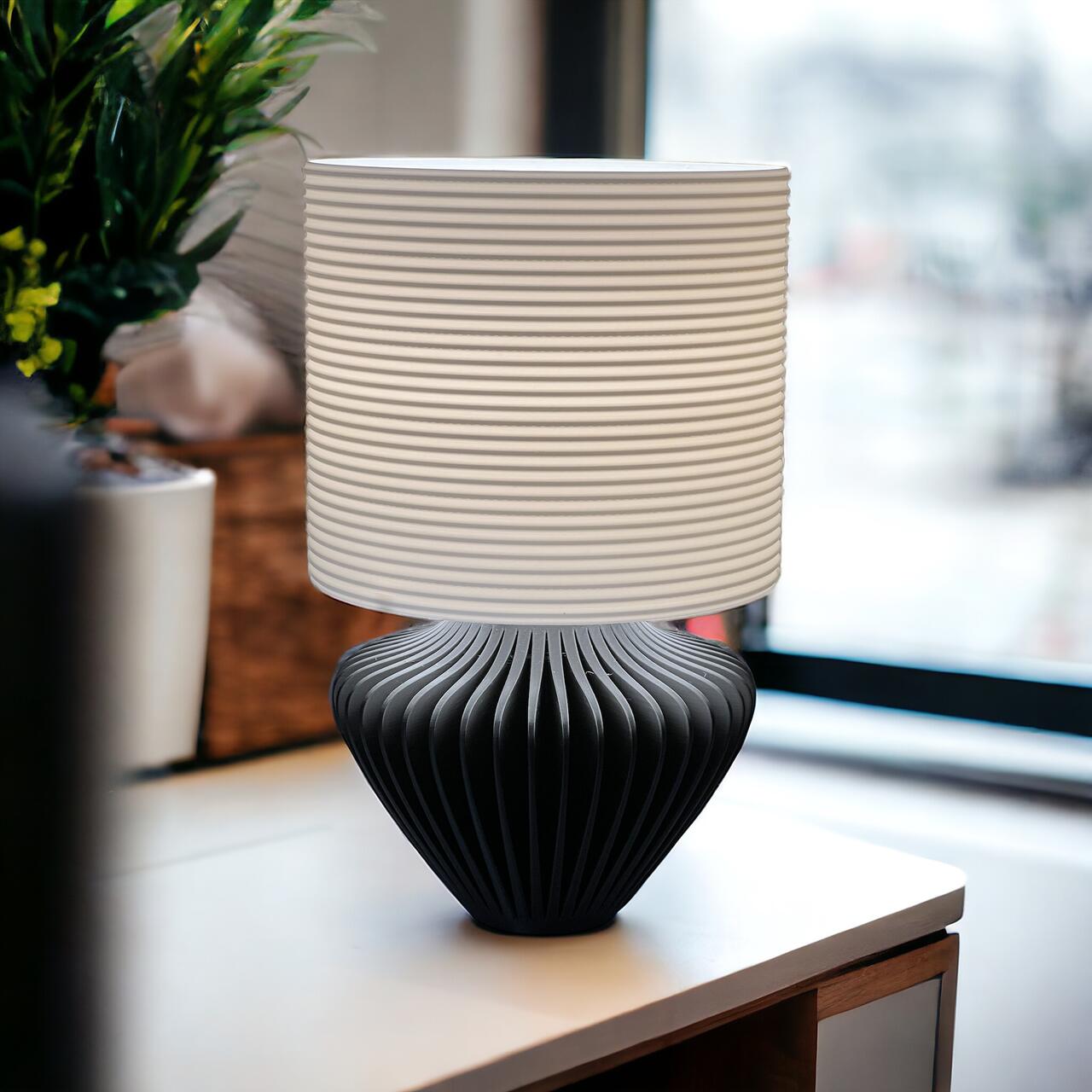 Laualamp Cleo, must-valge – 3dmarket